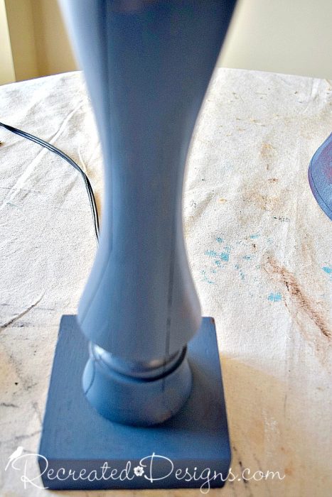 How to Update an Old Lamp With a Little Glue and Fabric - Recreated Designs