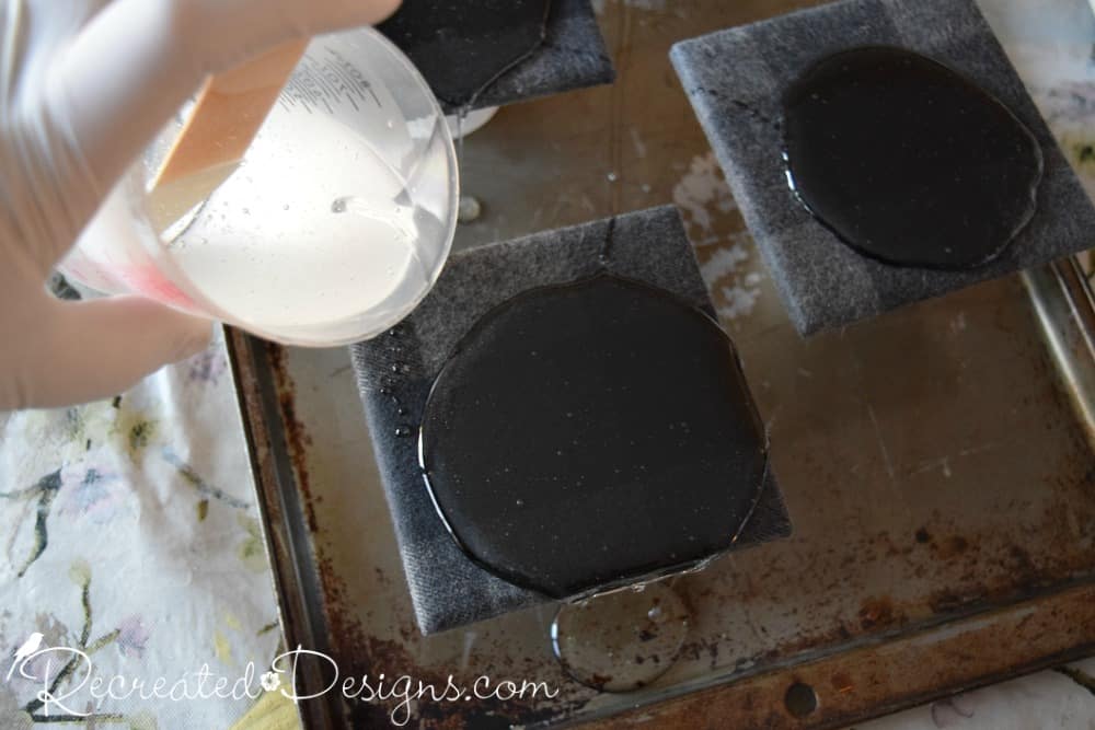 Make Fun Coasters With Your Favourite Fabric and Resin - Recreated Designs