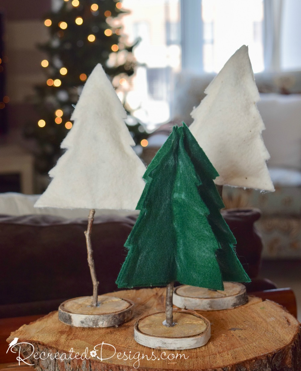 How to Make Rustic Felt Trees - Recreated Designs