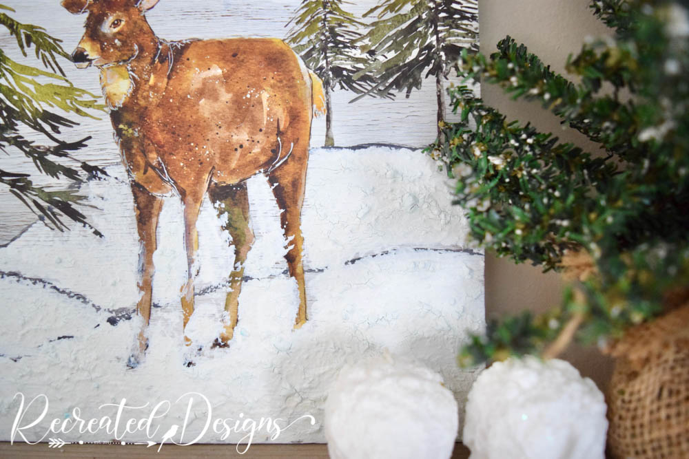 How to Create a Beautiful Winter Art Piece - Recreated Designs