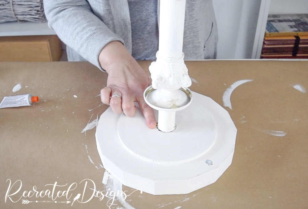 Repurpose an Old Thrifted Lamp Into a Chic Side Table - Recreated Designs