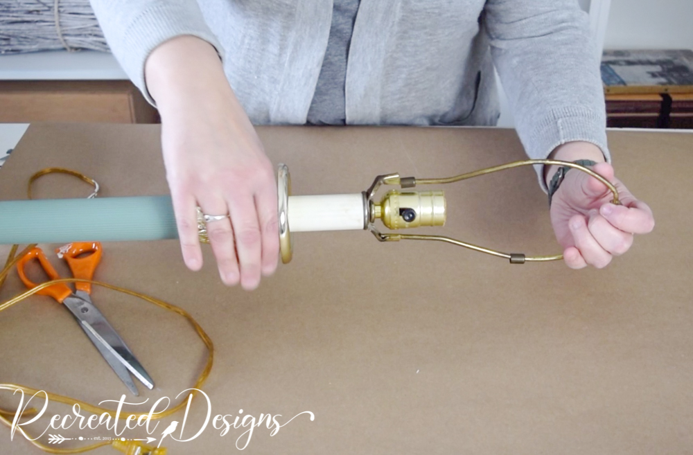Repurpose an Old Thrifted Lamp Into a Chic Side Table - Recreated Designs